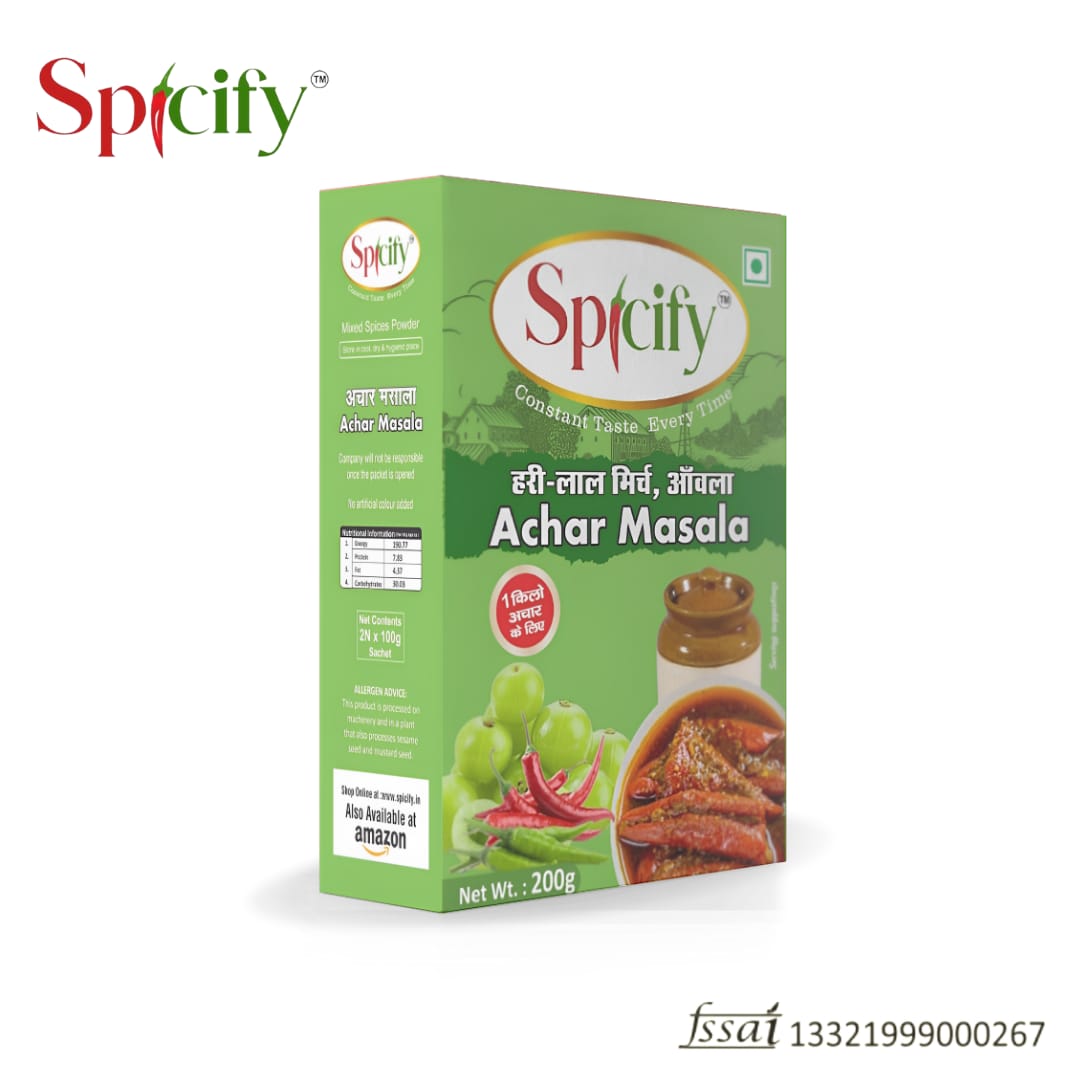 Spicify Mirch Achar Masala 200g | No need to add any other spices